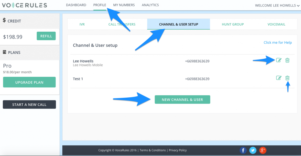 Help – Profiles – Channel/User Setup - VoiceRules Blog